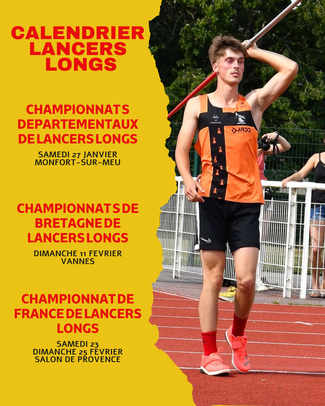 Calendrier Lancers Longs - Janzé Athlétisme