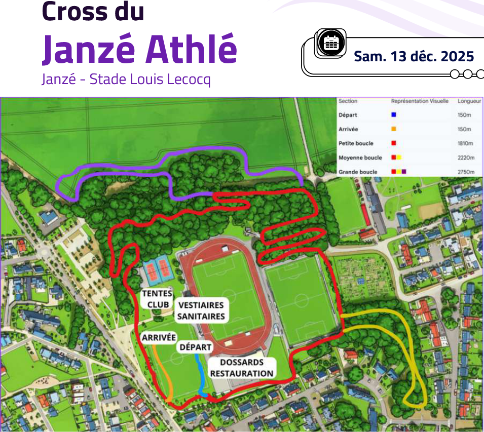 A 16h aujourd'hui, repérage du cross de Janzé - Janzé Athlétisme